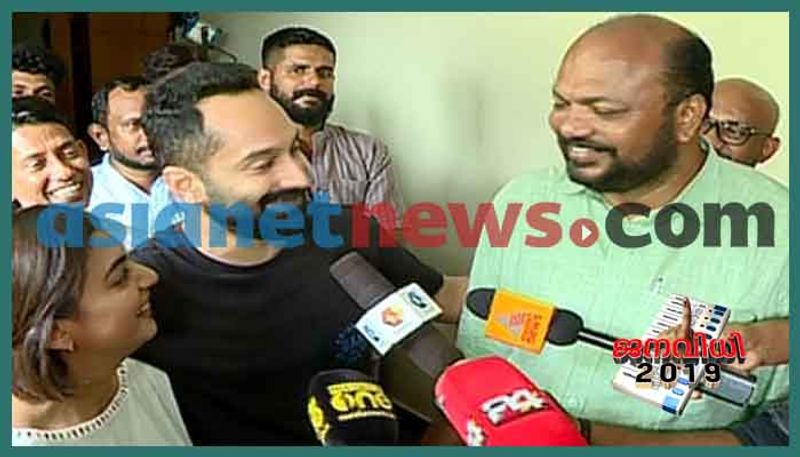 പി രാജീവിന് ആശംസയുമായി നസ്രിയയും ഫഹദും വോട്ട് കിട്ടാന് പതിനെട്ടടവും