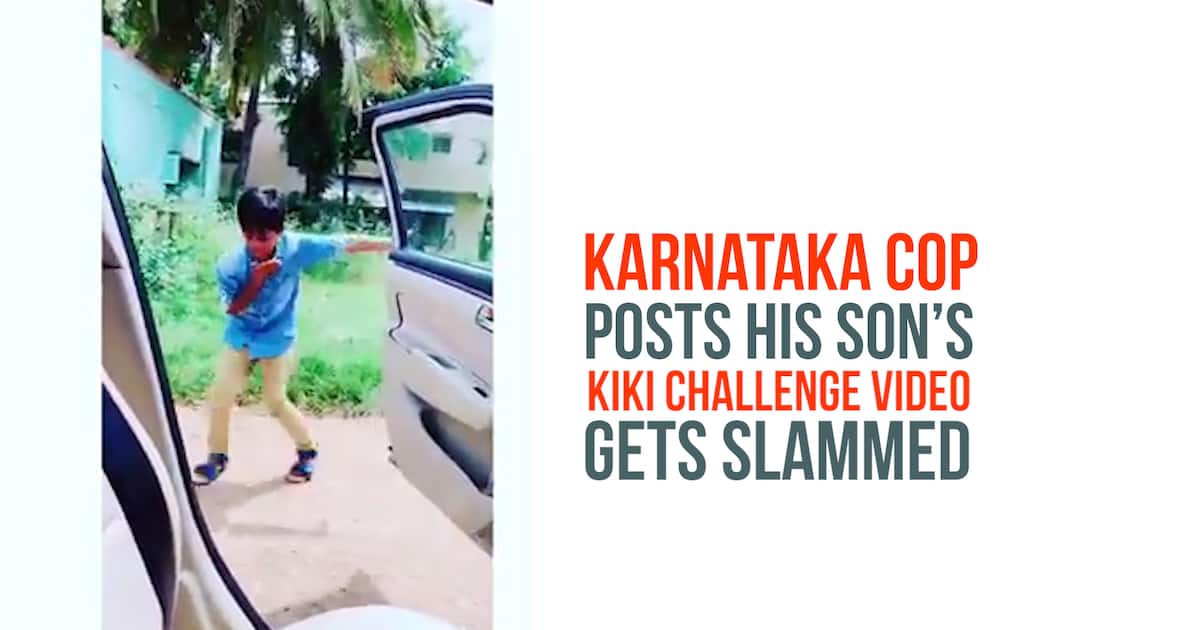 Kiki challenge: Karnataka cop's son performs viral dance, gets trolled ...