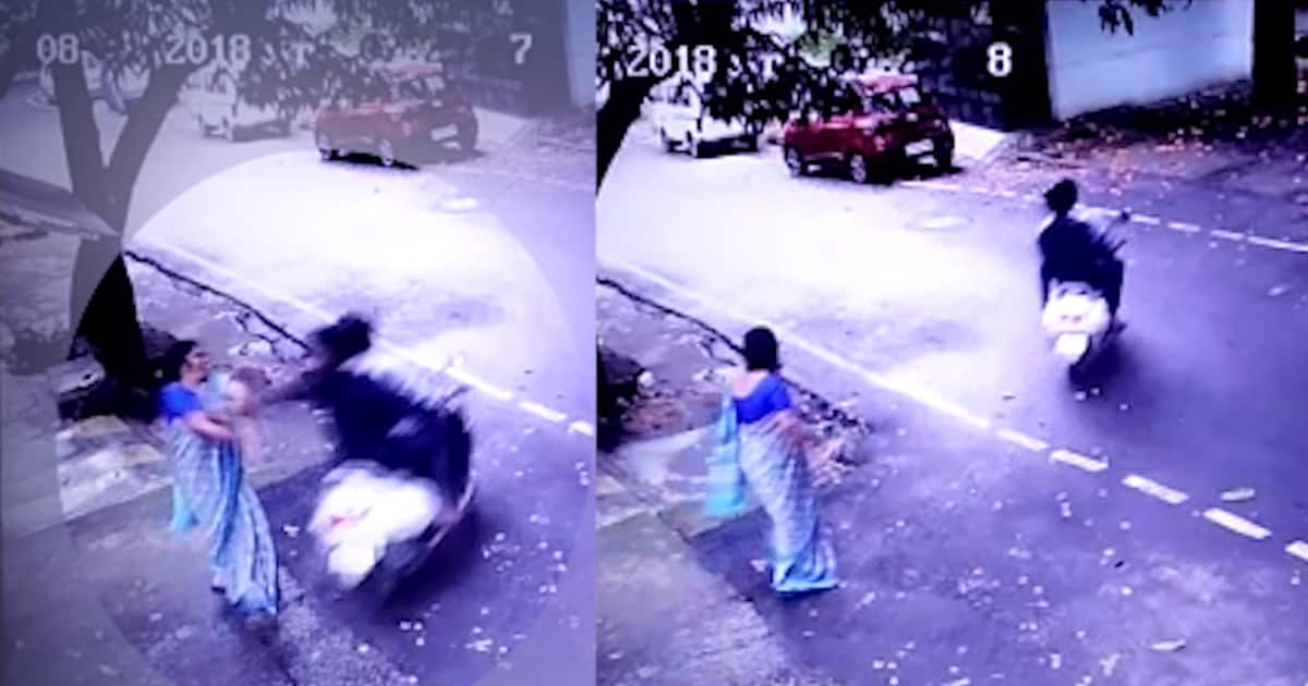 Bengaluru: Chain snatching incident caught on CCTV