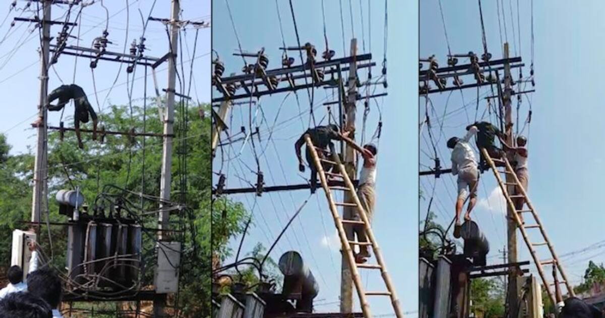 Karnataka lineman comes in contact with live wire, public rescue him
