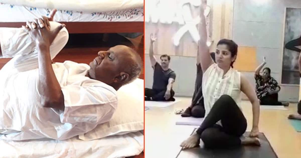 Deve Gowda to actress Kavya Sha, here is how Karnataka celebrated Yoga Day