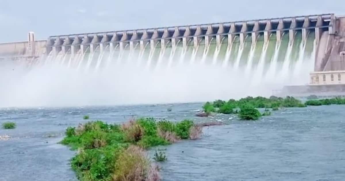 Nagarjuna Sagar Project: All 26 crest gates lifted for first time in 10 ...