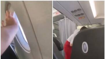 വിമാനത്തിലെ വിൻഡോയെച്ചൊല്ലി തർക്കം: വൈറലായി വീഡിയോ