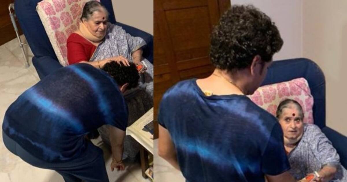 Sachin Tendulkar takes blessings from his mother; gets 'priceless ... Sachin Tendulkar takes blessings from his mother; gets 'priceless ...