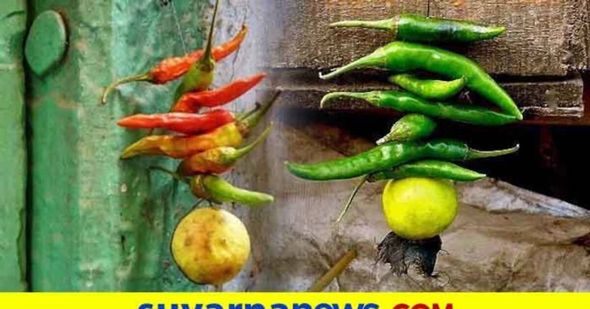 ಮನೆ ಮುಂದೆ ನಿಂಬೆ- ಮೆಣಸು ಕಟ್ಟುವುದು ಏಕೆ ಗೊತ್ತಾ? | What is the reason ...