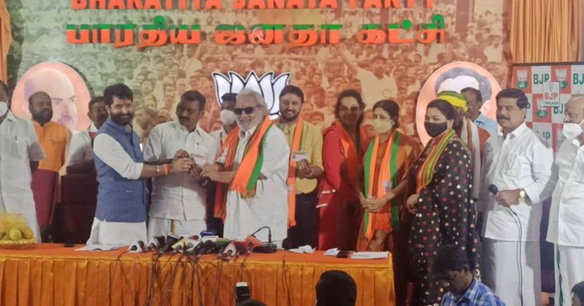 குடும்பத்துடன் மேளம் தாளத்தோடு சென்று பாஜகவில் இணைந்தார் சிவாஜியின் ...