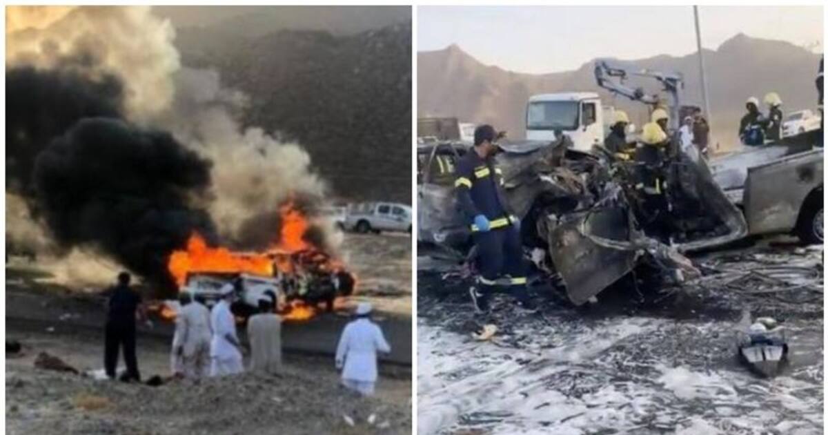 സൗദി അറേബ്യയില്‍ വാഹനങ്ങള്‍ കൂട്ടിയിടിച്ച് കത്തി നാല് പേര്‍ മരിച്ചു ...
