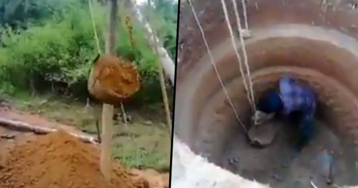 Man digs a well single-handedly in Kerala; Watch Viral Video