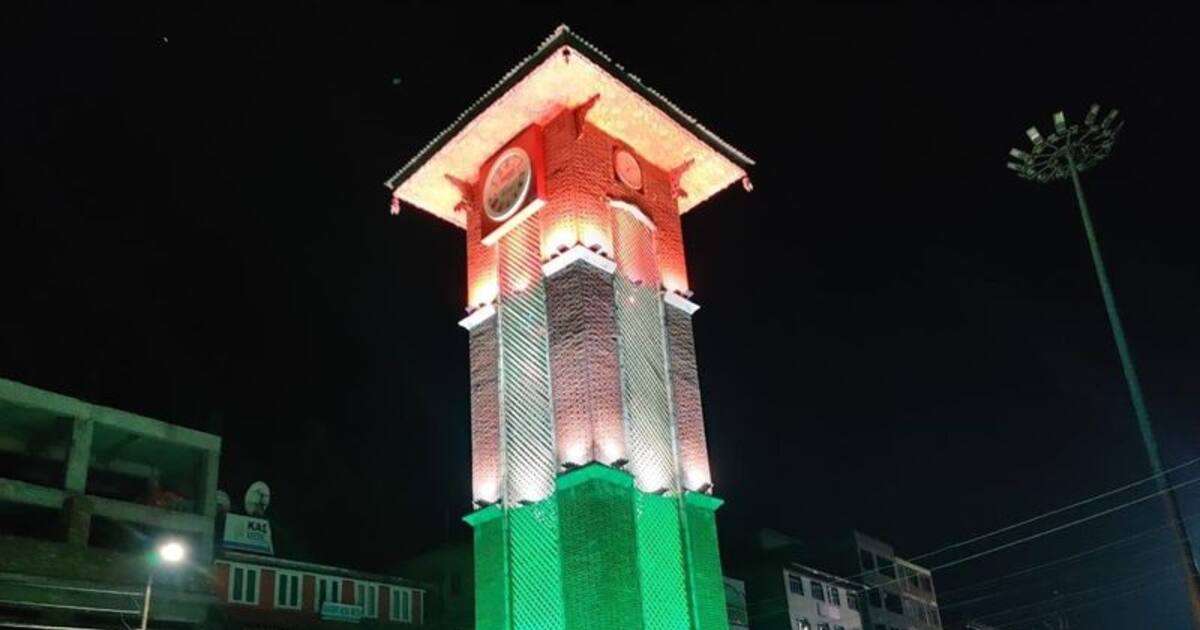 Clock Tower ('Ghanta Ghar') at Lal Chowk illuminates with Tricolour ...