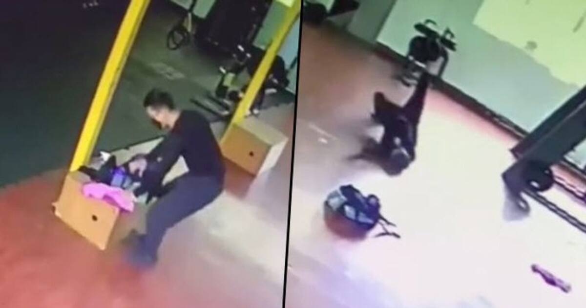 Man gets dragged over gym floor by ‘invisible force’; horrifying video ...