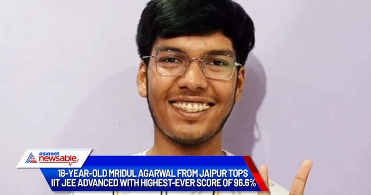 18-year-old Mridul Agarwal from Jaipur tops IIT JEE Advanced with ...