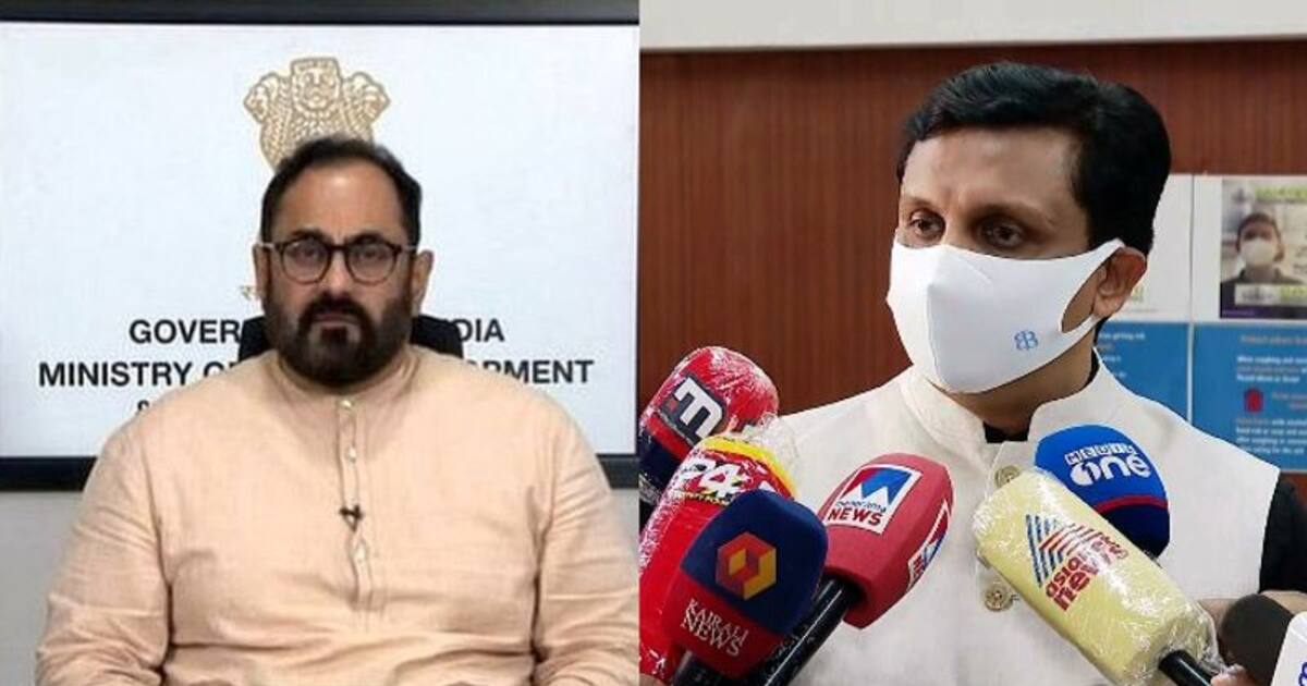 മന്ത്രി മുഹമ്മദ് റിയാസ് കേന്ദ്ര മന്ത്രി രാജീവ് ചന്ദ്രശേഖറുമായി ...