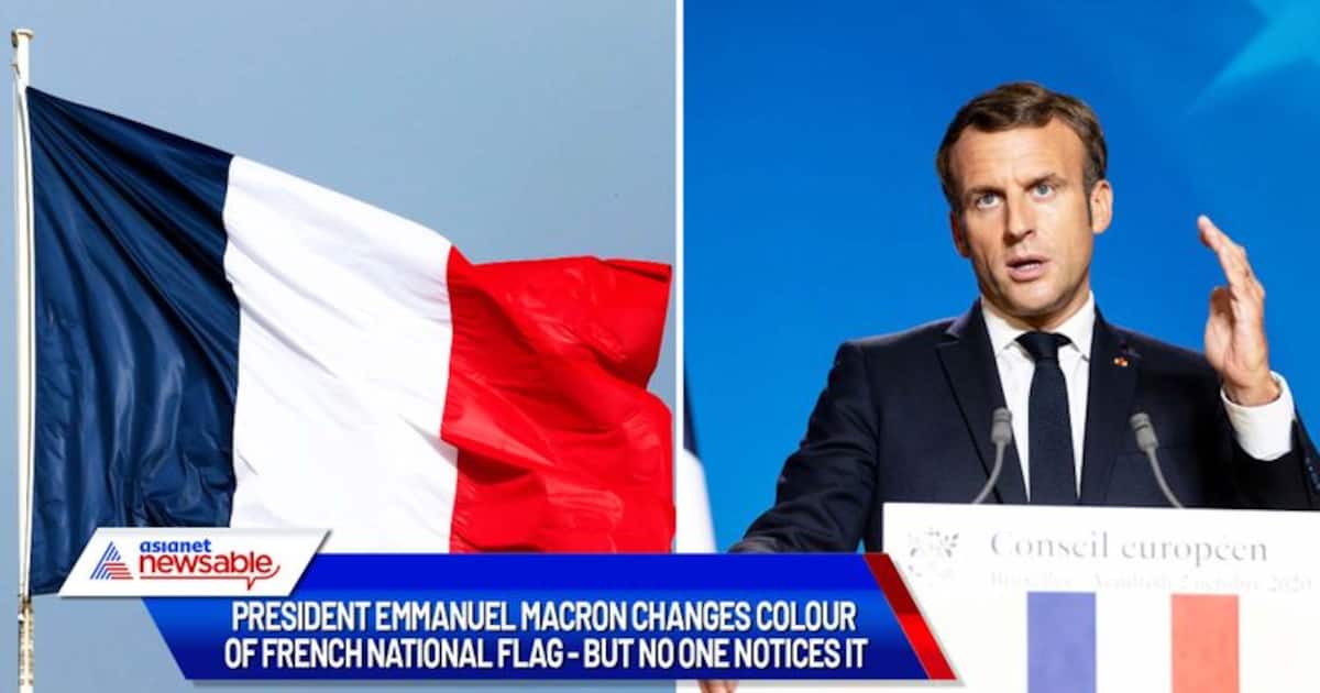 When Emmanuel Macron changed colour of French Flag, but no one noticed