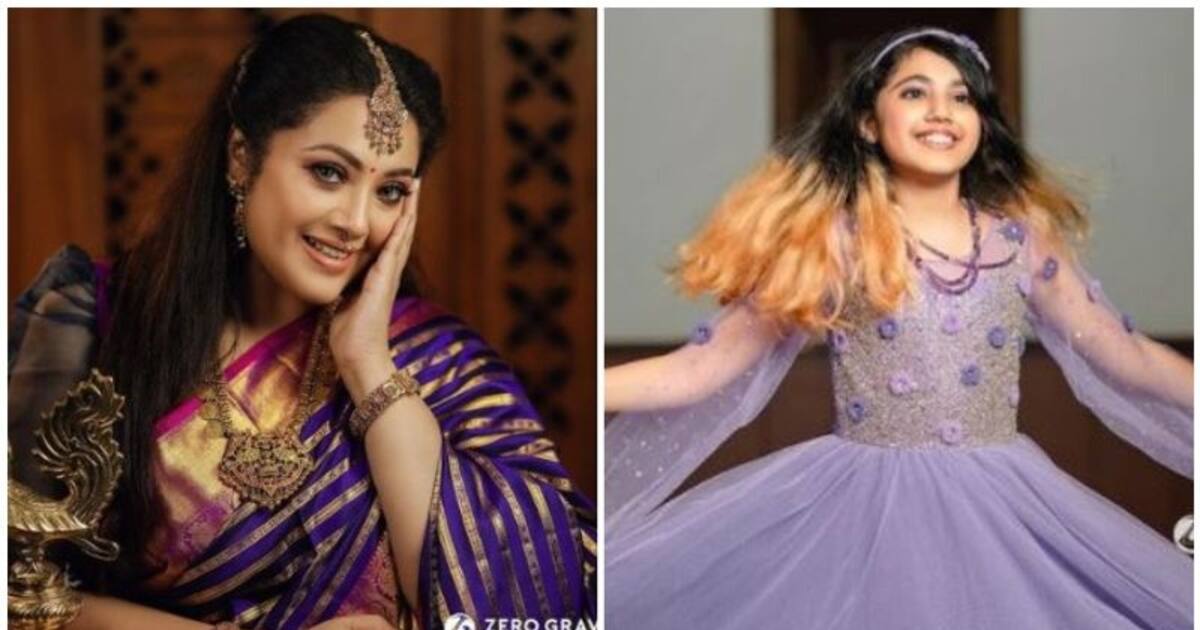 Meena Sagar: பட்டு பாடவை அணிந்து... அழகில் அம்மா மீனாவையே மிஞ்சிய தெறி ...