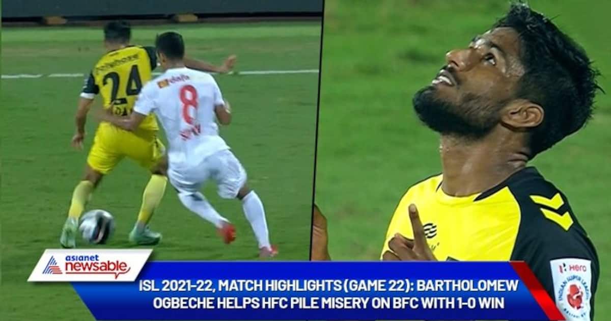 ISL 2021-22, Match Highlights (Game 22): Bartholomew Ogbeche helps HFC ...