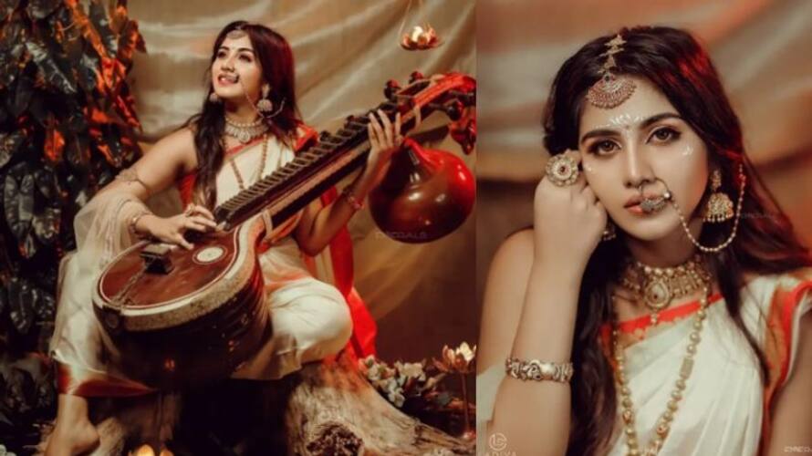 Maneesha Mahesh : 'പെയിന്റിങ് പോലെ', വ്യത്യസ്തമായ ഫോട്ടോഷൂട്ടുമായി ...