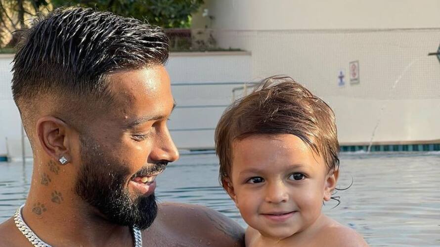 IPL 2022: Hardik Pandya's swimming pool time with son Agastya is ...