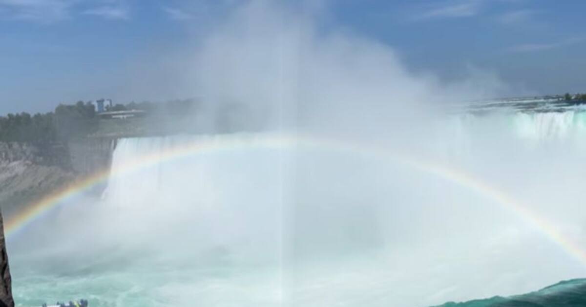Watch: Stunning rainbow over Niagara Falls leaves netizens mesmerised