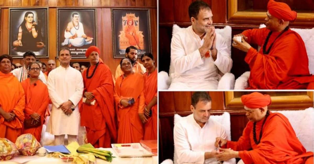 Rahul Gandhi initiated into Lingayat sect in Karnataka, receives 'Ishta ...