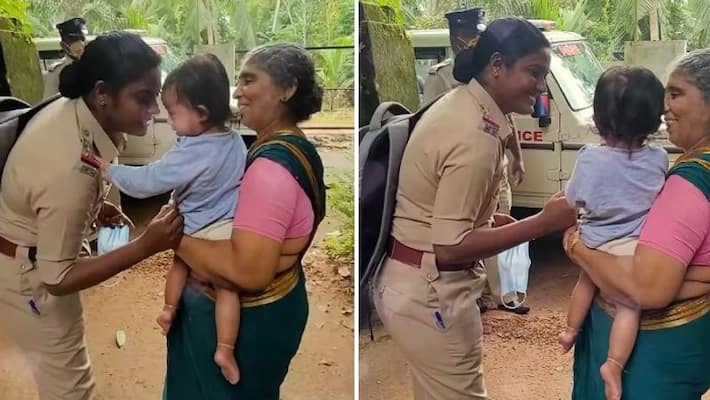 Kerala Police : 'അമ്മയ്ക്ക് ഡ്യൂട്ടിയുണ്ട് വാവേ'; ഹൃദ്യമായ വീഡിയോ