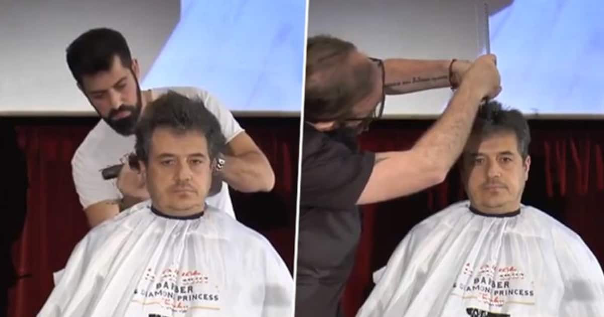 Watch: Hairdresser from Greece sets record, cuts hair in just 47 seconds