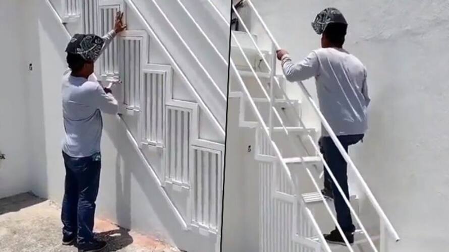 Innovative foldable staircase against wall captured netizens' attention ...