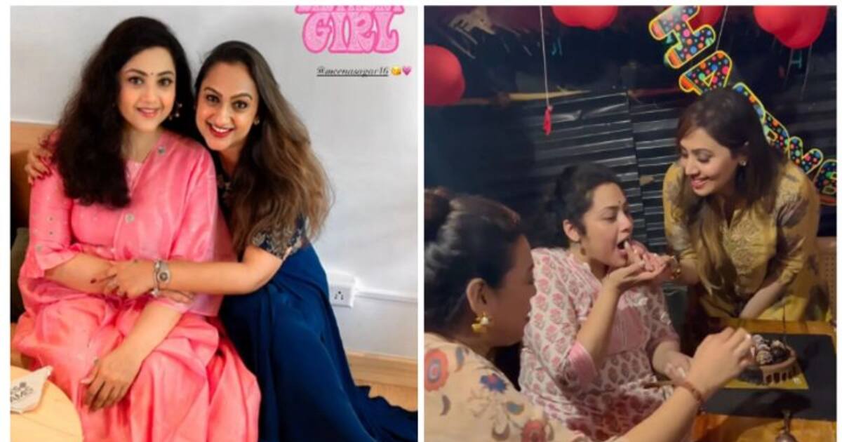 Meena birthday celebration photos பிரபலங்களுடன் மிக எளிமையாக நடந்த ...