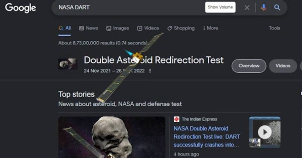 Google celebrates NASA's successful DART mission with 'Smashing ...