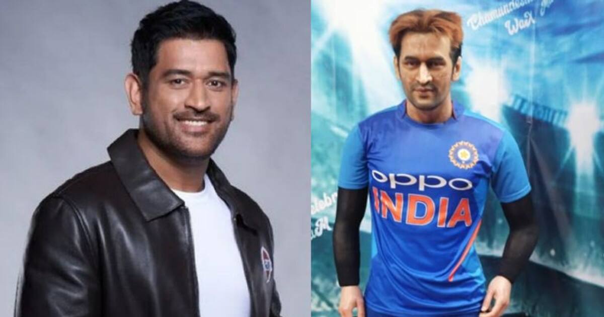 'Chapri Dhoni' - MSD gets bizarre wax statue in Mysore; meme fest ...