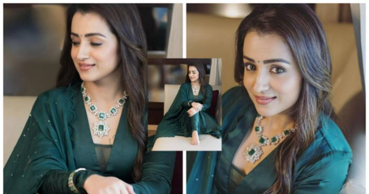 trisha : நெக்லஸ் கல் அழகா? திரிஷா கண் அழகா? கன்ப்யூஸாகும் ரசிகர்கள்