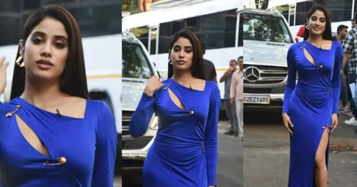 Oops Moment Alert: Mili star Janhvi Kapoor's blue SEXY gown with thigh ...