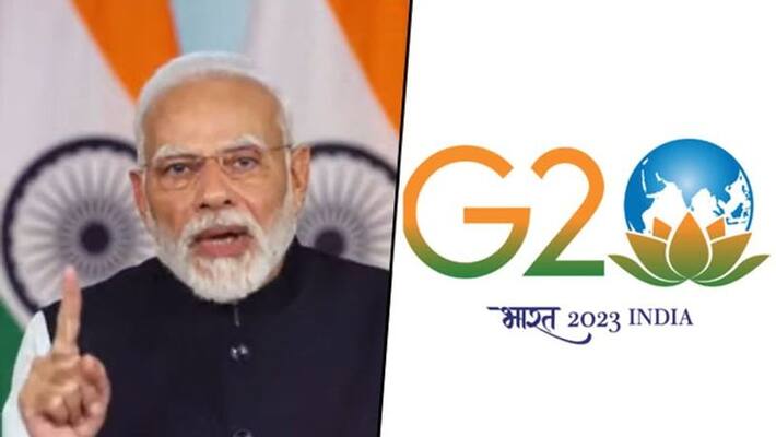 PM Modi unveils G20 summit logo featuring lotus
