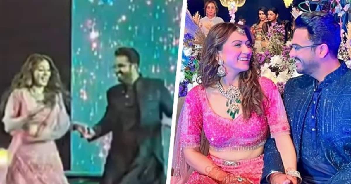 Hansika Motwani dances her heart out with fiancé Sohael at Sangeet ...