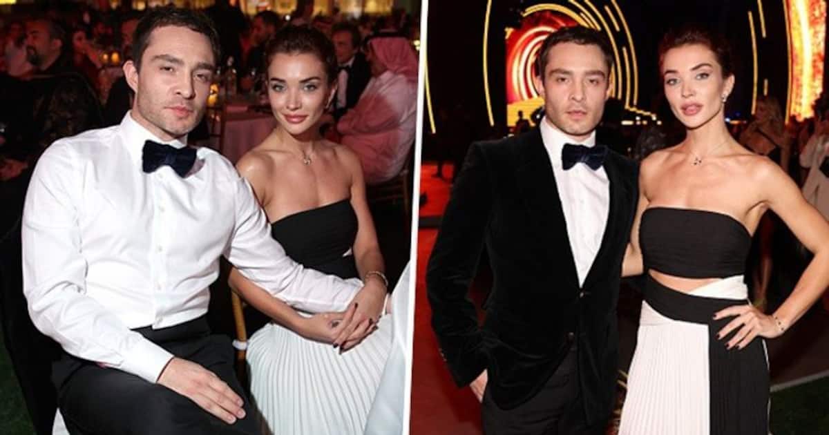 Gossip Girl star Ed Westwick poses with girlfriend Amy Jackson at Red Sea Festival's read carpet ...