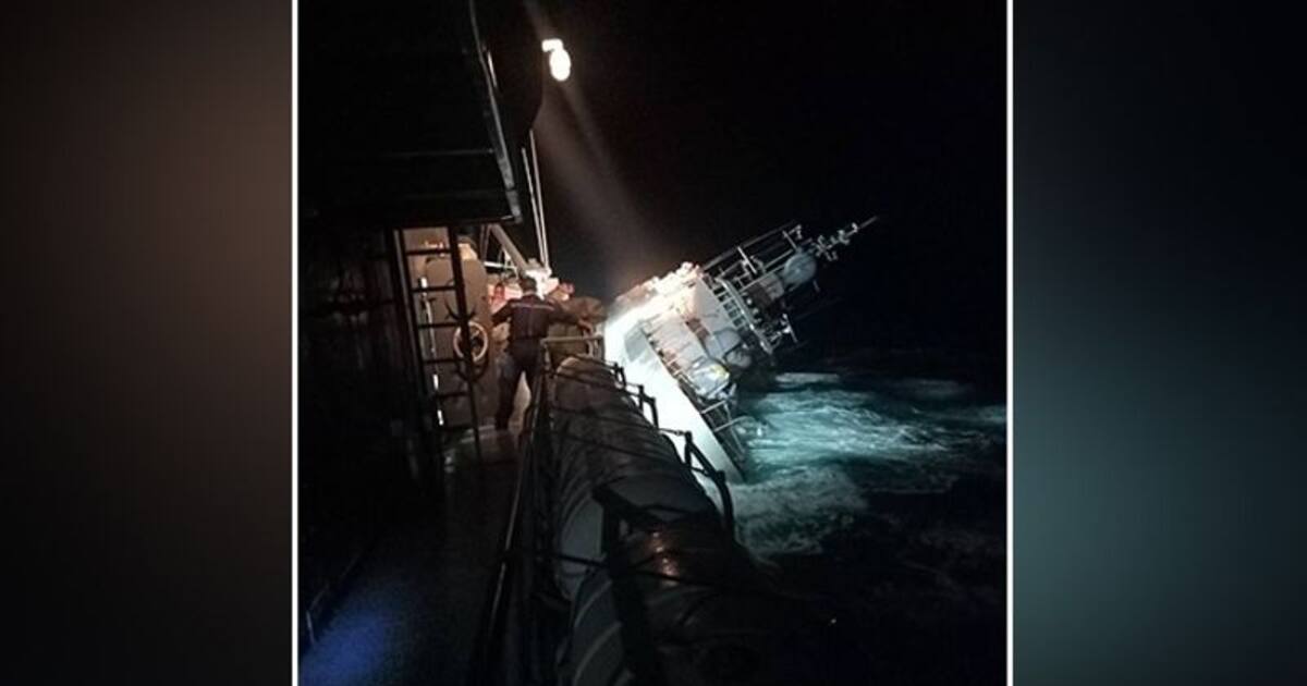 Thai Navy warship sinks in severe weather, at lease 31 sailors missing