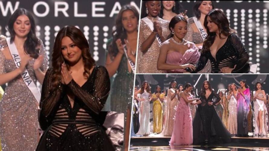 WATCH: Harnaaz Sandhu trips, cries as she takes final walk at Miss ...