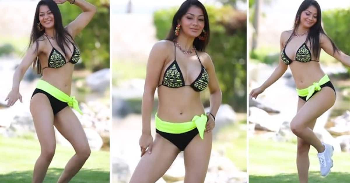 Namrata Malla Sexy Pictures Bhojpuri Actress Flaunts Her Dance Moves In Bold Black Bikini