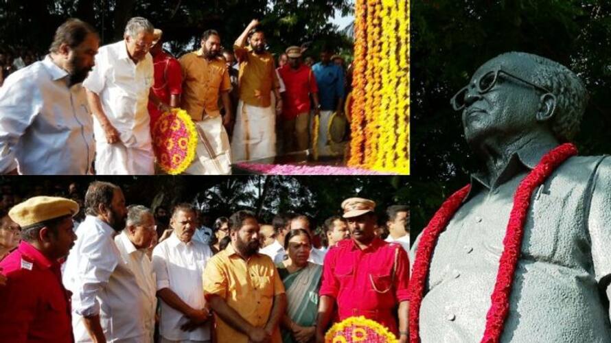 CPIM workers paid tribute to ems . ഇഎംഎസിൻ്റെ 25-ാം ചരമവാർഷികം ആചരിച്ച് ...