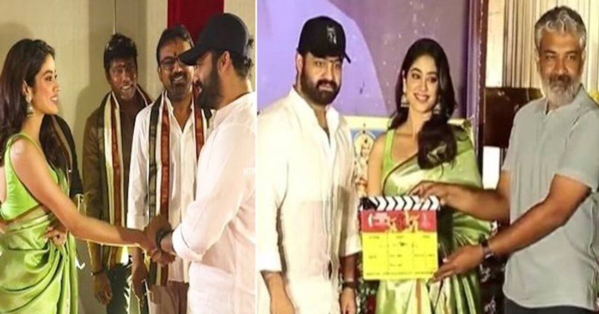NTR 30 launch ceremony: Jr NTR welcomes Janhvi Kapoor, SS Rajamouli claps first shot and more