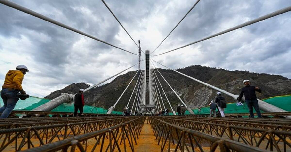 India's first cable-stayed rail bridge on Anji river in J-K nears ...