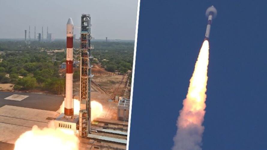 Isro Successfully Launches Pslv C55 Mission Carrying Two Singaporean