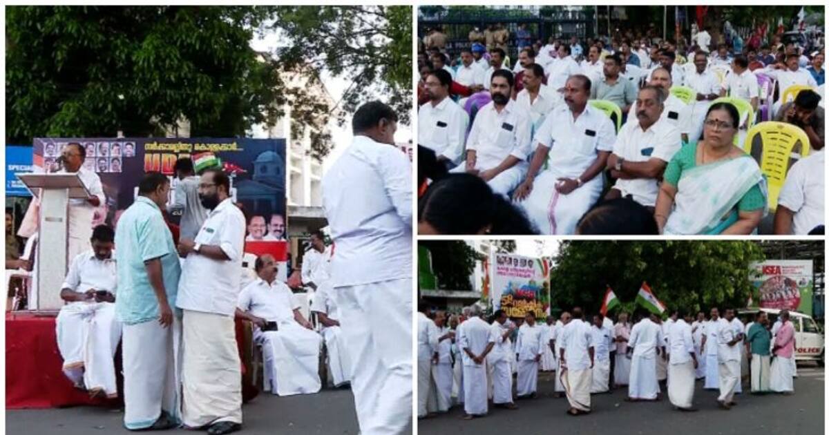UDF protest : എല്‍ഡിഎഫ് സര്‍ക്കാരിന്‍റെ വാർഷികദിനത്തിൽ പ്രതിഷേധവുമായി ...