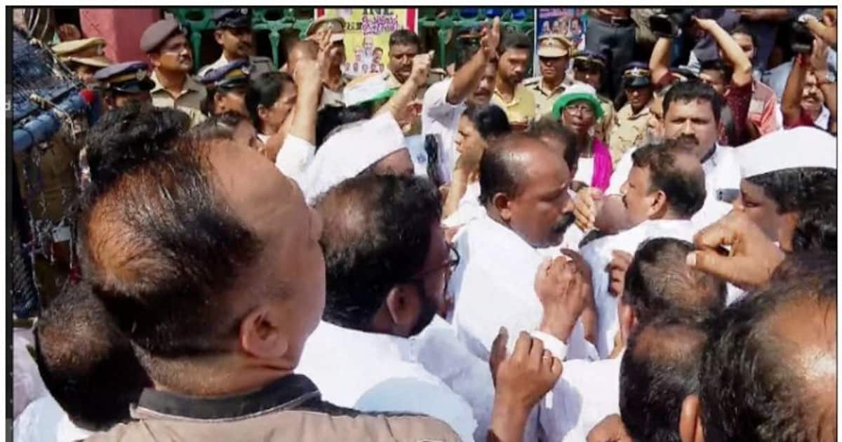 UDF protest : യുഡിഎഫിന്‍റെ സെക്രട്ടേറിയറ്റ് വളയൽ; സമരക്കാരും പൊലീസും ...