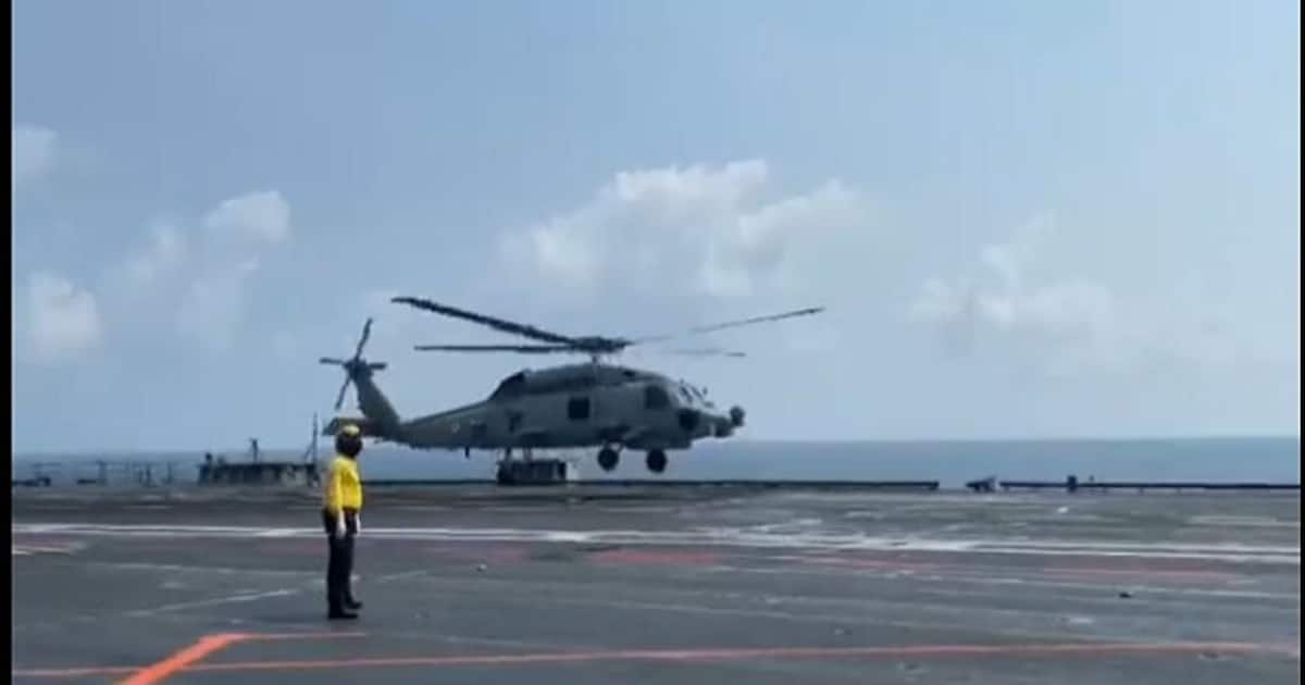 HISTORIC! MH 60R makes maiden landing onboard indigenous aircraft ...
