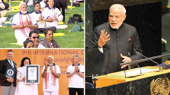 9 years on... PM Narendra Modi's idea of Yoga Day comes full circle at ...