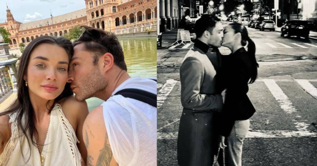 Amy Jackson kiss with Ed Westwick : நடுரோட்டில் காதலனுக்கு லிப்லாக் ...