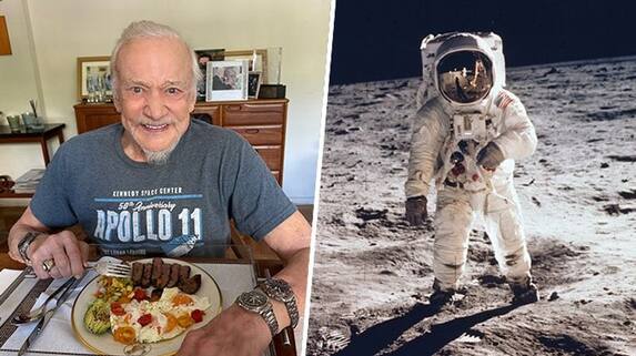 Buzz Aldrin, second man on moon, celebrates Apollo 11's 54th ...