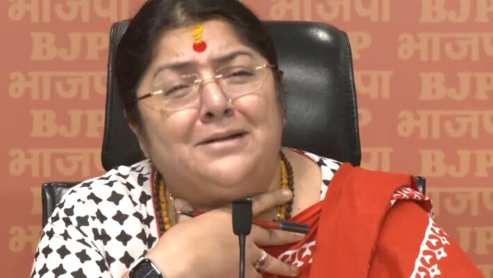 BJP MP Locket Chatterjee breaks down on violence against women during Bengal panchayat polls