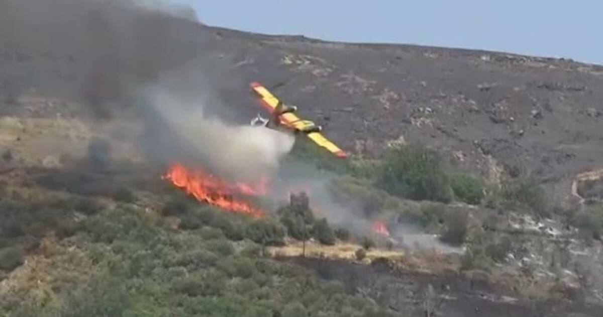 WATCH: Two pilots killed as Canadair plane fighting wildfires in Greece ...