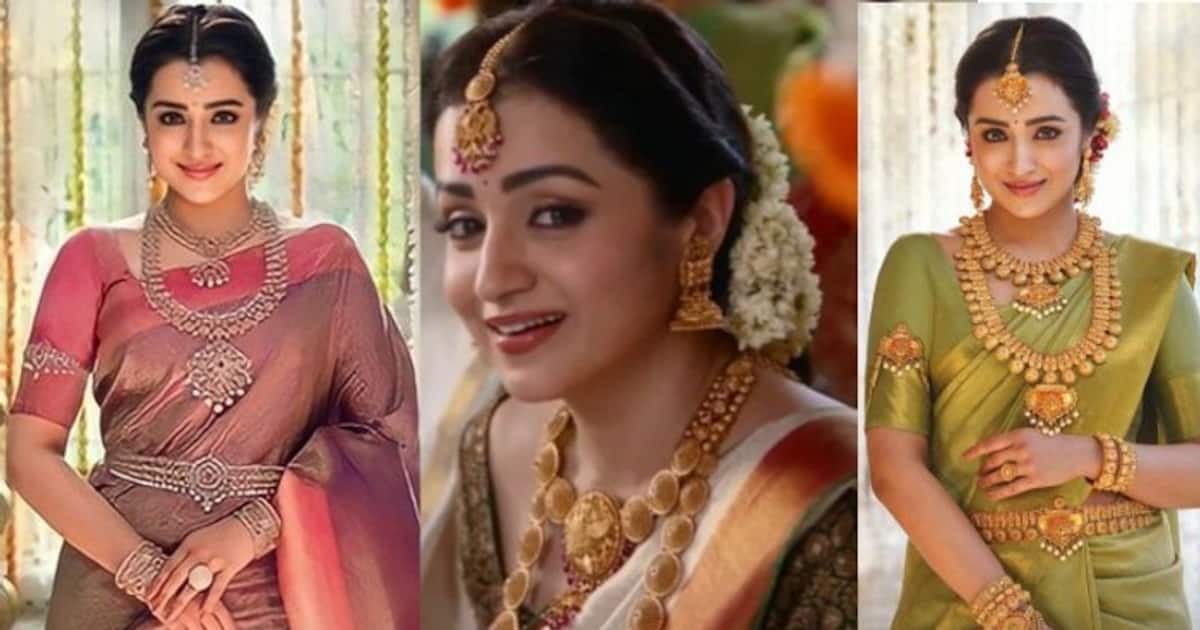 త్రిష రాయల్ లుక్.. పట్టు వస్త్రాలు, ఆభరణాల్లో మెరిసిపోతున్న సౌత్ క్వీన్ ...